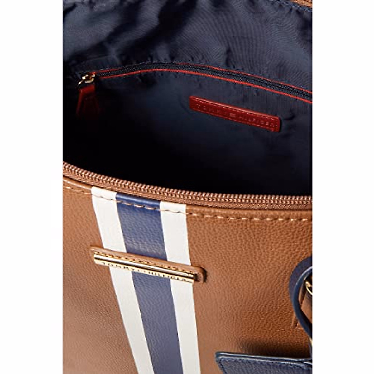 Tommy Hilfiger Graham II Tote w/Hangoff-Pebble PVC Cognac One Size