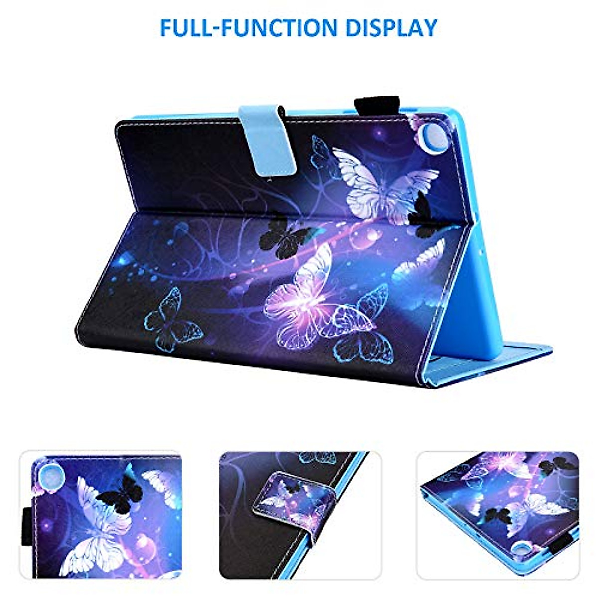 Galaxy Tab A 8.0 2019 Case,T290 T295 Cover, Dteck Multi-Angle Viewing Stand Flip Shell Wallet Case for Samsung Galaxy Tab A 8.0 inch 2019 Released Model SM-T290 / SM-T295 / SM-T297, Twinkle Butterfly