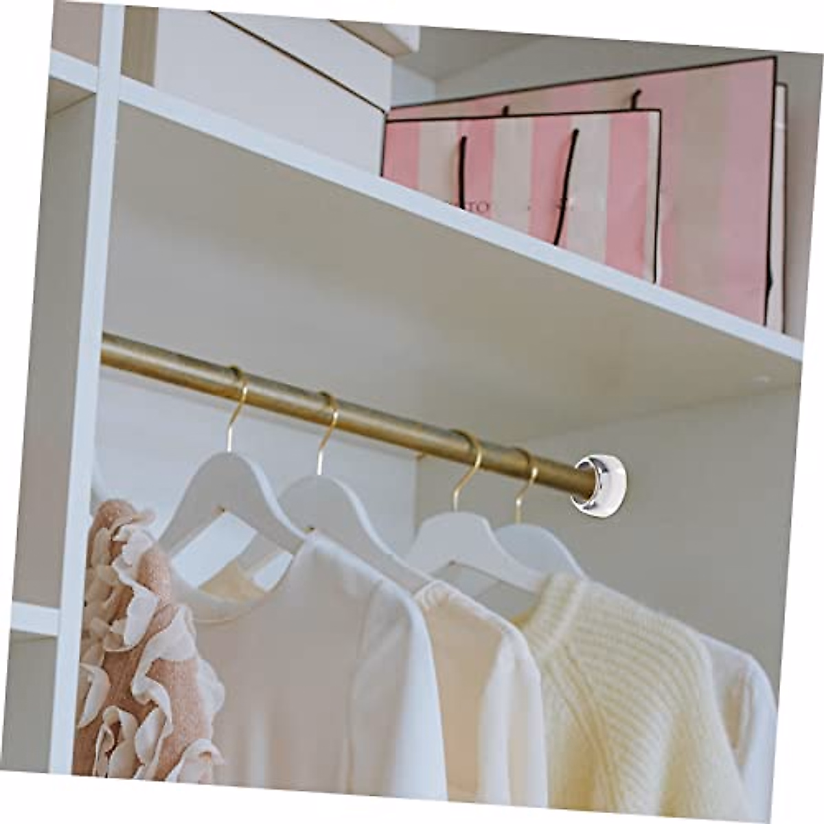 Alipis 40 Pcs Heavy Duty Brackets Heavy Duty Shower Curtain Rod Shower Curtain Holder Socket Holder Closet Rods Shower Curtain Rod Holder Shower Rod Holders for Wall Rod Bracket Silver