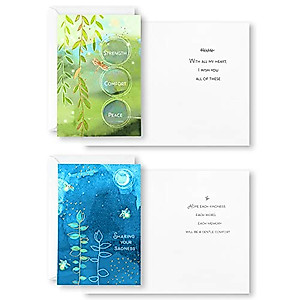 Hallmark Assorted Thinking of You, Get Well, Sympathy Cards (12 Cards with Envelopes) Nature Prints