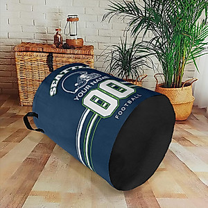 Laundry Hamper Merchandise for Football Accessories, Personalized Game Day Laundry Basket Keepsake with Name Number, Storage Basket for Bathroom Living Room, Gifts for Men Woman Fans Famliy