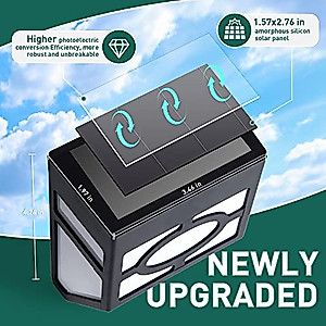 Solpex Solar Deck Lights,Solar Fence Lights, 2 Modes Christmas Decoration Lights,Unique Pattern, Waterproof Automatic Outside, Deck, Patio, Stairs, Yard, Steps, Path & Driveway (RGB & Black 8-Pack)