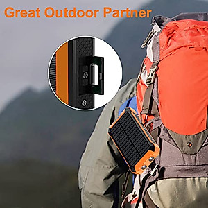 Solar Charger 36000mAh Qi Wireless Portable Charger Power Bank Built in 4 Cables USB C Quick Charge with LED Flashlight 6 Output & 3 Input External Battery Pack for Cell Phone