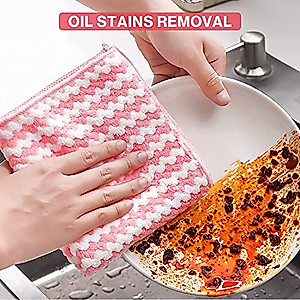 AMITER Kitchen Dish Towels, 100% Cotton Kitchen Towels and Dishcloths Set, 10 Pack Dish Cloths for Washing Dishes Dish Rags for Drying Dishes Kitchen Wash Clothes Cleaning Towel