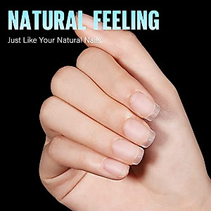 TOMICCA Extra Short Square Nail Tips, 150Pcs Acrylic Nail Tips, 15 Size Double Sided Matte Soft Gel Nail Tips, Nail Extension Tips for Beginner and Professional