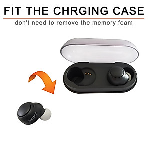 Memory Foam Tips for Sony LinkBuds S/WF-C500 WF-C700N Ear Tips for Sony Earbuds WF-1000XM4 WF-1000XM3 LinkBuds S Replacement Tips Fit Charging Case 3 Pairs LMS White