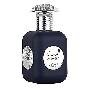 Lattafa Al Ameed Silver Eau De Parfum Spray for Unisex, 3.4 Ounce