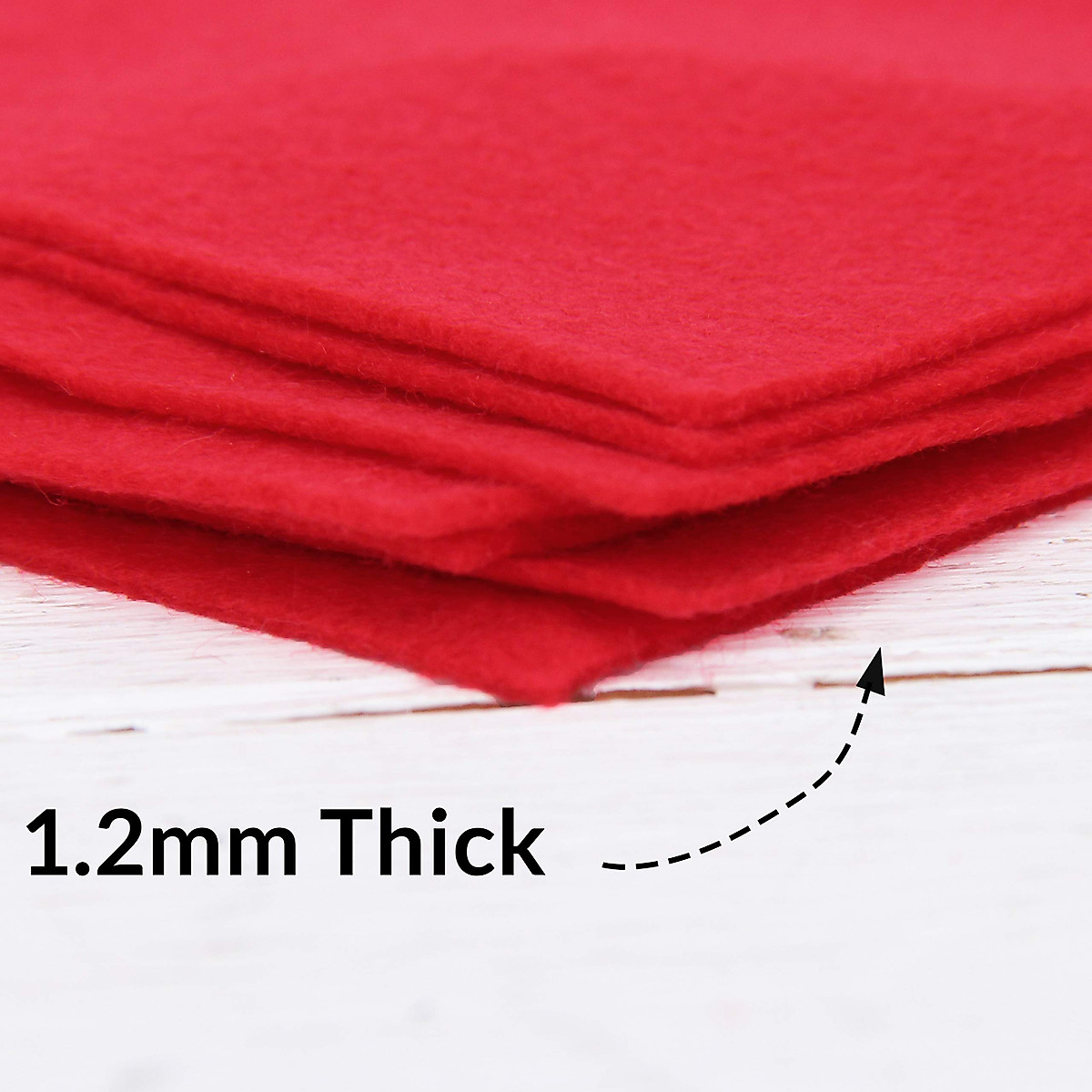 Threadart Premium Felt Roll - 12" x 10yd - Red | Soft Wool-Like Feel | 1.2mm Thick Fabric for DIY Crafts, Sewing, Crafting Projects | Compatible with Cricut Maker