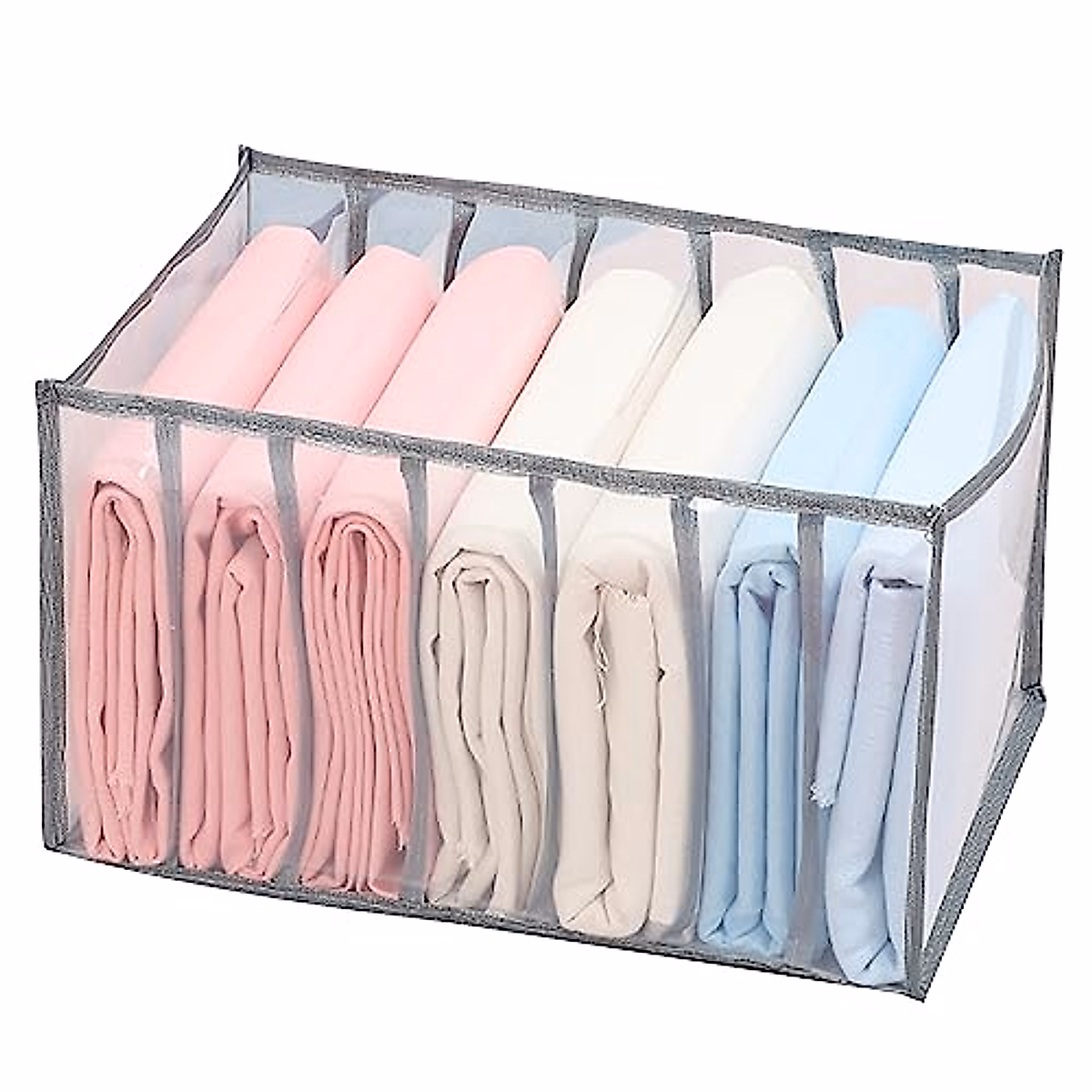 degtnb New Underwear Drawer Organizer, Storage Box Large Capacity Multi-grid Versatile Divided Clothes Storage Box for Underpants, Socks, Lingerie, Ties