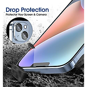 amFilm OneTouch Screen Protector Compatible with iPhone 14 6.1" Tempered Glass and Camera Lens Protector Yellow iPhone 14, Edge to Edge Full Coverage with Easy Installation Kit, 2+2 Pack