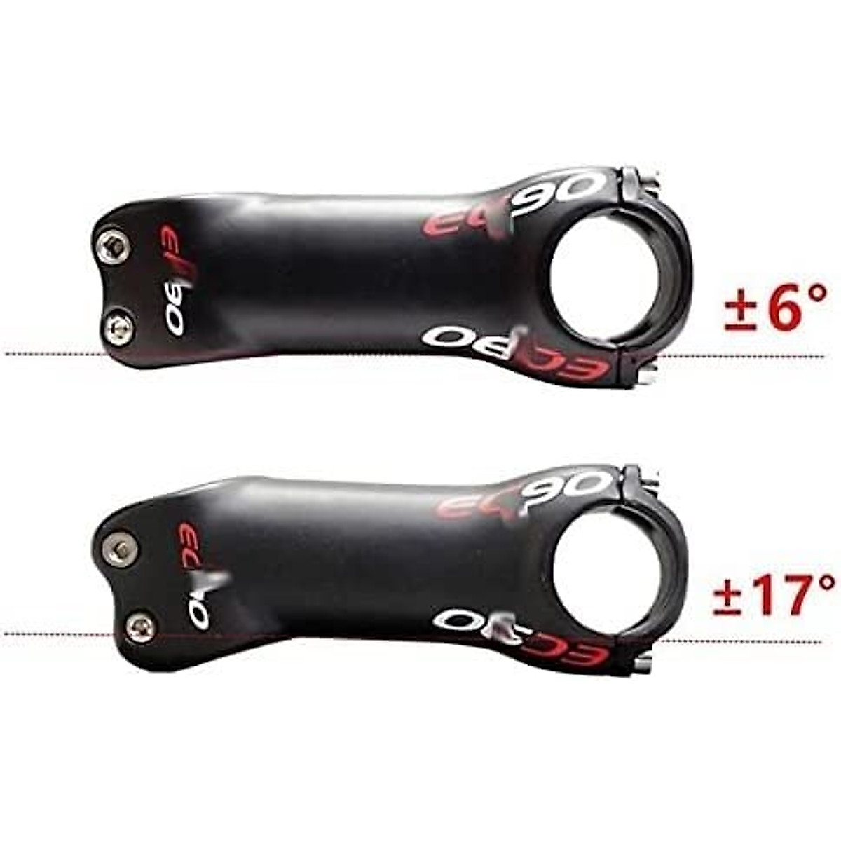 ZECHAO 31.8mm Mountain Carbon Stem,Mountain Road Bike Bike Parts 6/17 Degrees Ultralight Carbon Fibre Cycling Stems Bike Stem (Color : 6 Degree, Size : 120mm)