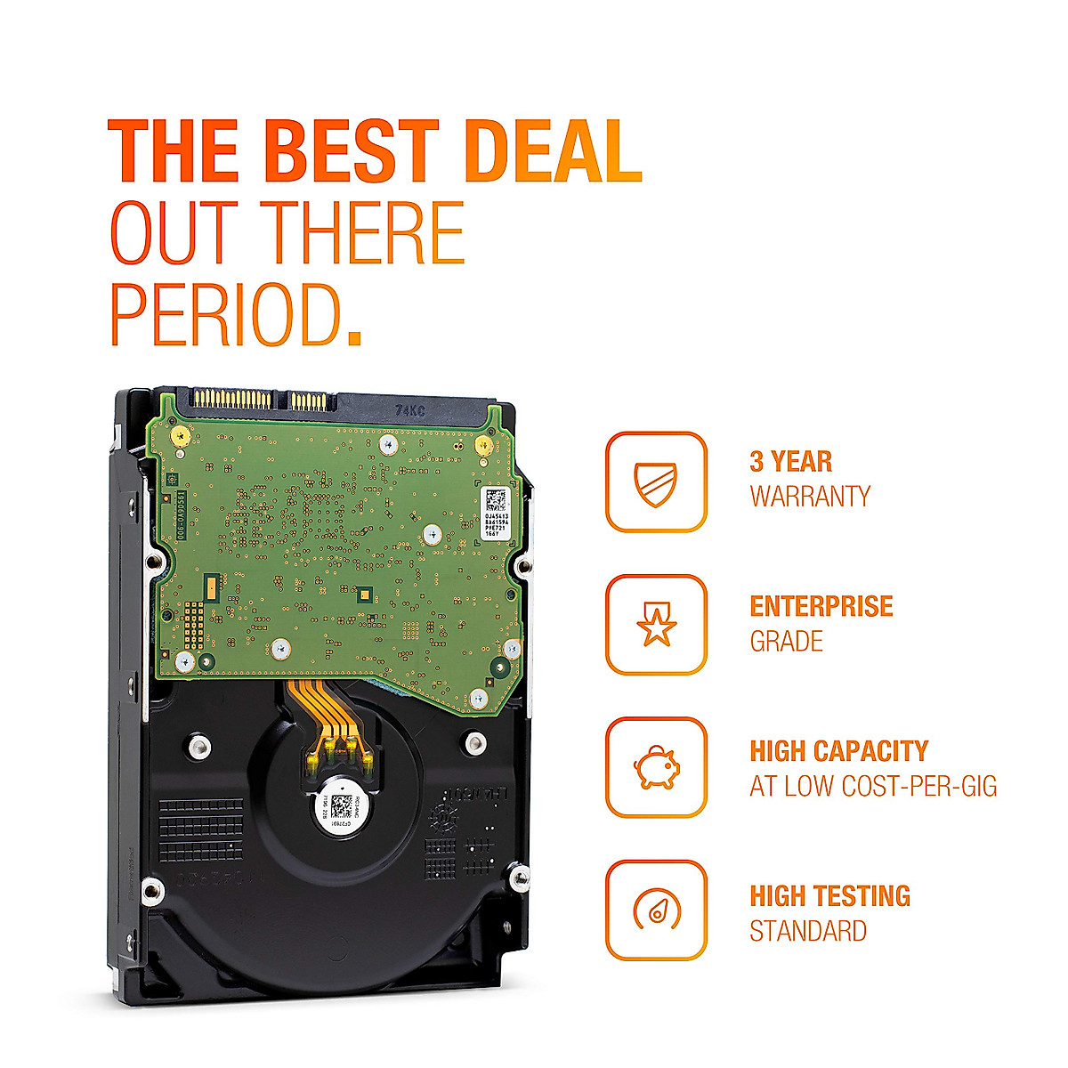 HGST Ultrastar He10 | HUH721010ALE600 | 0F27452 | 512e | 10TB SATA 6.0Gb/s 7200 RPM 256MB Cache 3.5-inch | Enterprise Hard Drive HDD (Renewed)