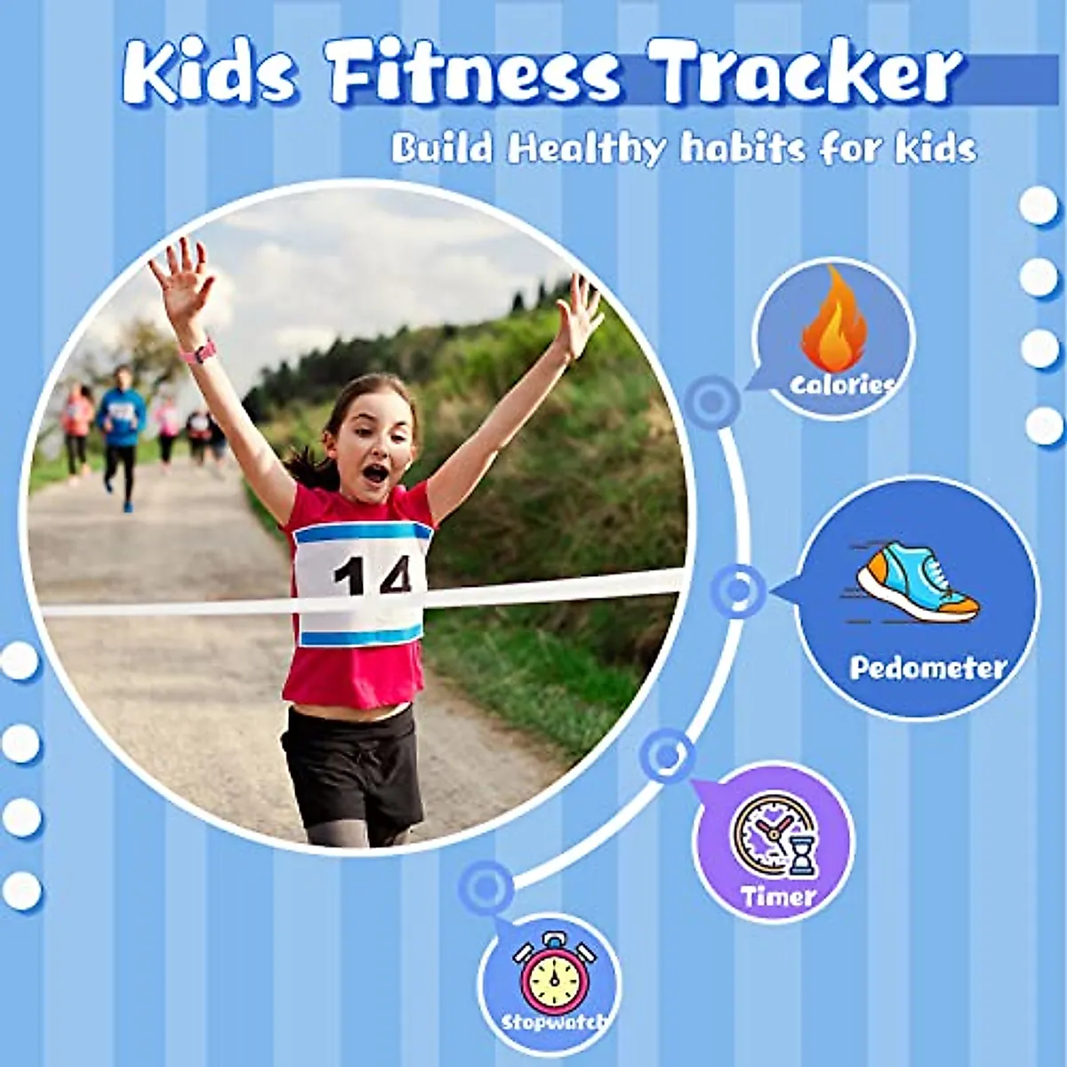 Kids Smart Watches,Gifts for Age 3-12 Boys Girls Dual Camera Touchscreen,Unicorn Digital Smart Watch for Kids with 24 Games, Pedometers，Music, Calculator,Learning Toys Birthday Gifts for Kids Blue