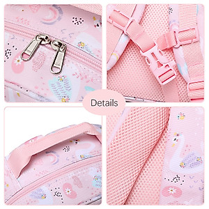 abshoo Swan Backpack for Kid Little Small Girls Bookbag Preschool Toddler Backpack (Swan)