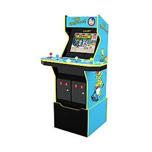 Arcade1UP The Simpsons Live Arcade Cabinet with Riser & Lit Marquee (4 Player) Blue