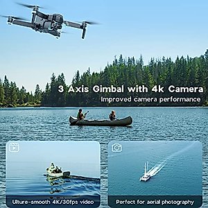 Ruko F11GIM2 4B Fly More Time 112 Mins GPS Drone, 3-Axis Gimbal with 4k Camera, 4 Batteries Professional Drone, Extra Landing Pad, 3km Long Range, Auto Return, Follow Me, Waypoint, Point of Interest