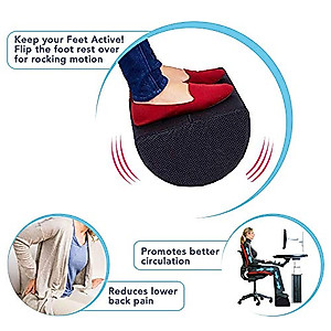 Foot Rest Cushion to Relieve Knee Pain, Tired, Aching & Sore Feet. Reduce Deep Vein Thrombosis. Ideal for Office and Home. High Quality Anti Slip Cover.