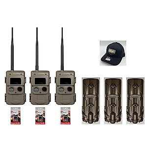 Cuddelink Cuddeback 3 L Series IR Cameras 3 Battery Power Banks 3 16GB SD Cards New