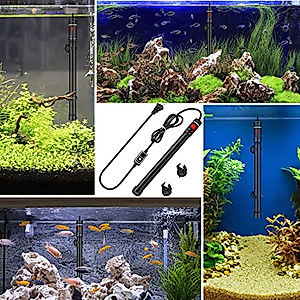 Simple Deluxe Submersible Aquarium Heater, 200W Fish Tank Heater with Intelligent LED Temperature Display and External Temperature Controller for Saltwater, Freshwater