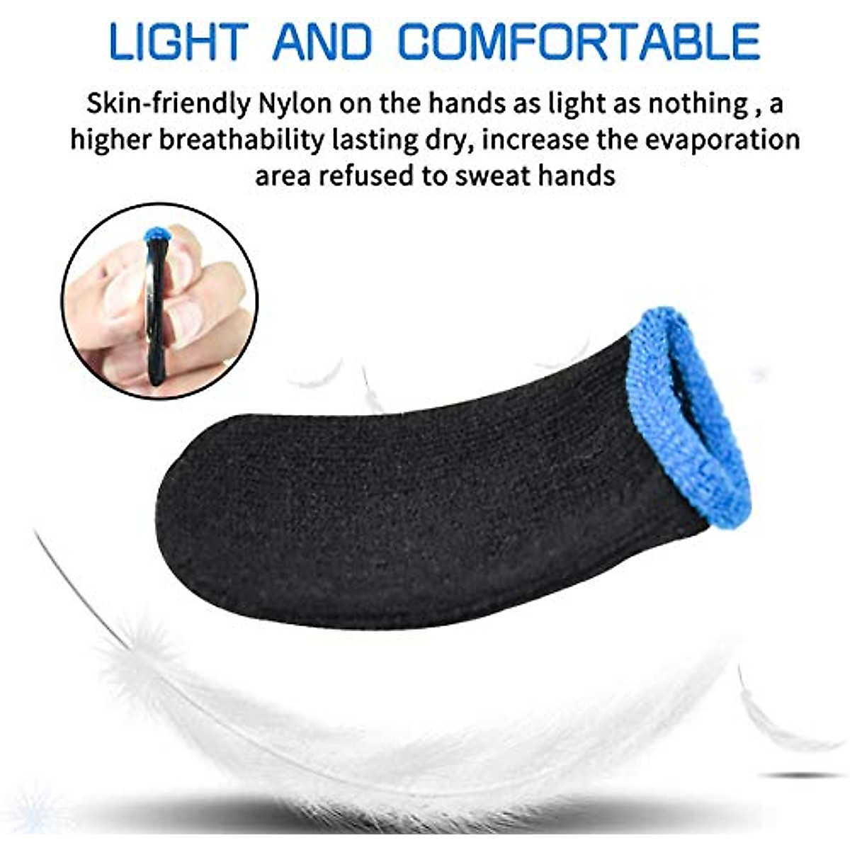 J-Kare Finger Sleeves for Gaming | PUBG Finger Sleeve Gloves for Gaming | Thumb Sleeves Mobile Gaming | Gamer Gloves | Dedales para Dedos Gamer | Pack of 10