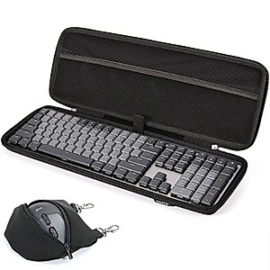 RAIACE Hard Storage Case Compatible with Logitech MX Mechanical Wireless Illuminated Performance Keyboard. (Case Only) - Black