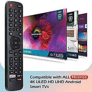 Marvour for Hisense-TV-Remote Compatible with All Hisense 4K LED HD UHD Smart TVs