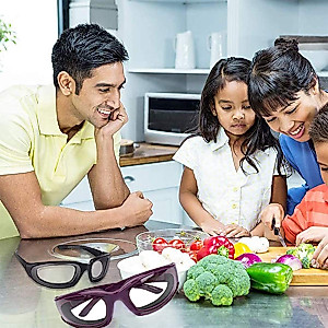 4 Pieces Onion Goggles, Anti-Fog No-Tears Kitchen Onion Glasses with Inside Sponge, Kitchen Gadget for Chopping Onion Cooking Grilling Dustproof, Eye Protector for Women Men Cleaning Kitchen and more