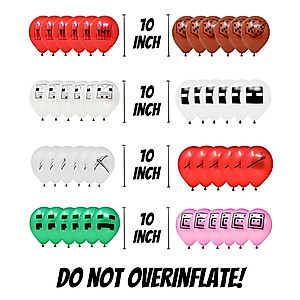 Blue Orchards Mining Fun Balloons (48 Pieces) - 10" Printed Latex Balloons, Mining Themed Party Supplies, Mining Party Decorations, Mining Party Balloons, Pixel Miner Party and Video Game Party