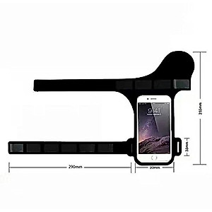 Outdoor Jogging Riding Running Sports Gym Lycra Thumb Armband Pouch Case for iPhone 14 13 12 11 Pro Max XR XS Max Samsung Galaxy S23 S22 S21 S20 FE A54 A53 A52 A33 5G Google Pixel 7 6 6a (Black)