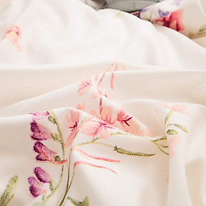 Merryword White Blue Bedding Blue Butterfly Duvet Cover Set Blue Red Butterflies and Dragonfly Printed Design White Boys Girls Bedding Sets Twin 1 Duvet Cover 1 Pillowcase (Twin, Blue Butterfly)