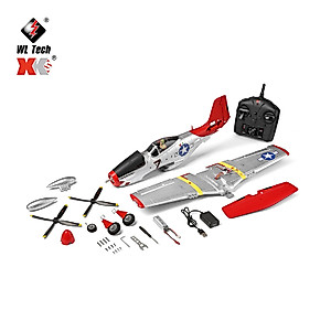 GoolRC WLtoys XK A280 RC Airplane, 2.4GHz 4 Channel Brushless Remote Control Plane for Adults, RC Aircraft Fighter with 6-Axis Gyro, 3D/6G Mode and LED Searchlight, Easy to Fly for Boys and Girls