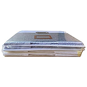 Yawinhe 4-Pack Storage Boxes with Lids, Storage Baskets Cubes, 13x9x7.9Inch, Fabric Storage Bins Organizer Containers with Dual Leather Handles for Home Bedroom Closet Office White/Grey