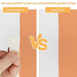 4 Pack Masking Tape, White Painters Tape, 55yds Each Artist Tape for Wall, Painting, Home, Office, School Stationery, Arts, Crafts 0.4" 0.6" 0.8” 1” x 55yds, 220 Yard in Total