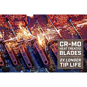 Spec Ops Tools 8-Piece Screwdriver Set, Phillips, Slotted, Square, Magentic Tip, Cr-Mo Steel Shaft