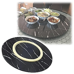 Wooden Lazy Susan Tabletop Service Plate, 360° Rotation Silent Dining Table Round Turntable, Diameter Ø 20 24 28 32 36 39 Inch Large Rotating Tray Rotating Board