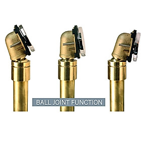 Westbrass D326HBJ-03 25" Bath Waste Assembly with Ball Joint, Tip-Toe Drain and Illusionary Overflow Faceplate, Polished Brass