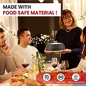 Maywe Tanso Collapsible Microwave Cover for Food,Large 11" Microwave Splatter Cover Silicone Splatter Guard Lid for 6-11 inch Plate Dish Bowl,Dishwasher Safe|Heavy Duty|BPA Free