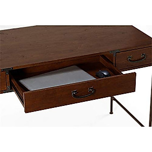 Bush Furniture Ironworks Writing Desk, 48W, Coastal Cherry