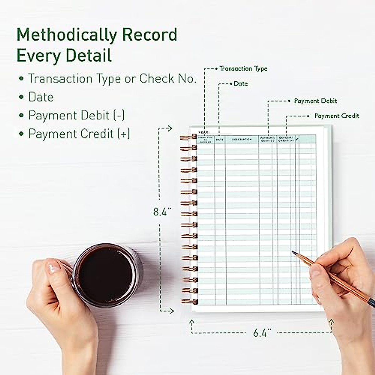 S&O Budget Tracker Notebook - Spending Schedule Notepad to Stay Organized - Savings Journal - Finance Planner - Expense Diary & Money Book - 160 Pages, 6.4” x 8.4”