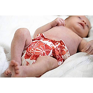 No Prep Cloth Diaper for Newborns – Smart Bottoms Born Smart 2.0 – Natural Fiber Interior (White)