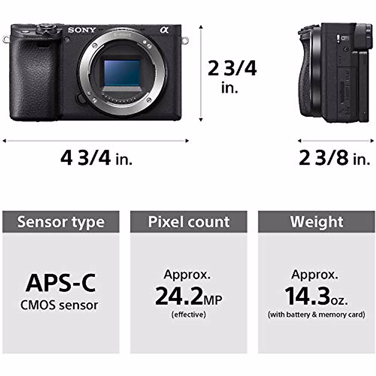 Alpha a6400 Mirrorless Digital Camera (Body Only)
