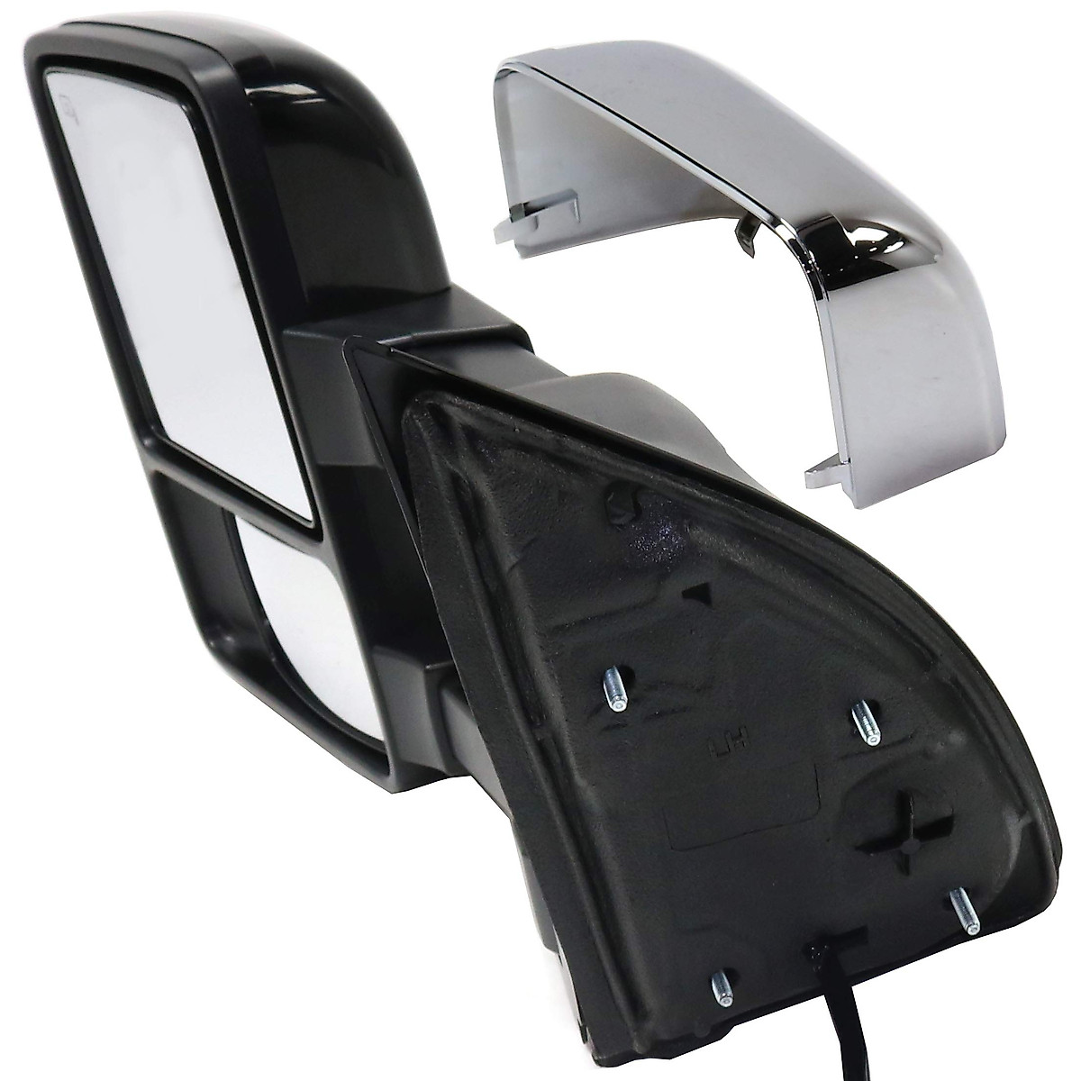 Kool Vue Driver Side Power Heated Towing Mirror for Ford F-250 F-350 Super Duty 2010-2016 Power Fold With Signal Light & Memory; Without Blind Spot Monitor Auto Extend with 2 Caps