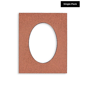 CountryArtHouse Football Texture Acid Free 11x14 Oval Picture Frame Mat with White Core Bevel Cut for 8x12 Pictures - Fits 11x14 Frame - Pack of 1 Matboard
