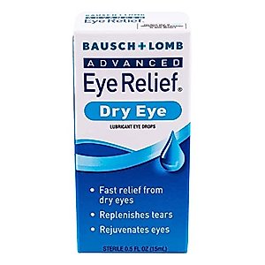 Bausch & Lomb Advanced Eye Relief Rejuvenation Lubricant Eye Drops 0.50 oz (Pack of 4)