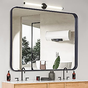 KOCUUY Bathroom Mirror, 30" x 40" Wall Mirror with Matte Black Metal Frame, Decorative Rectangular Vanity Mirror for Bedroom Bathroom Living Room Entryway (Horizontal/Vertical)