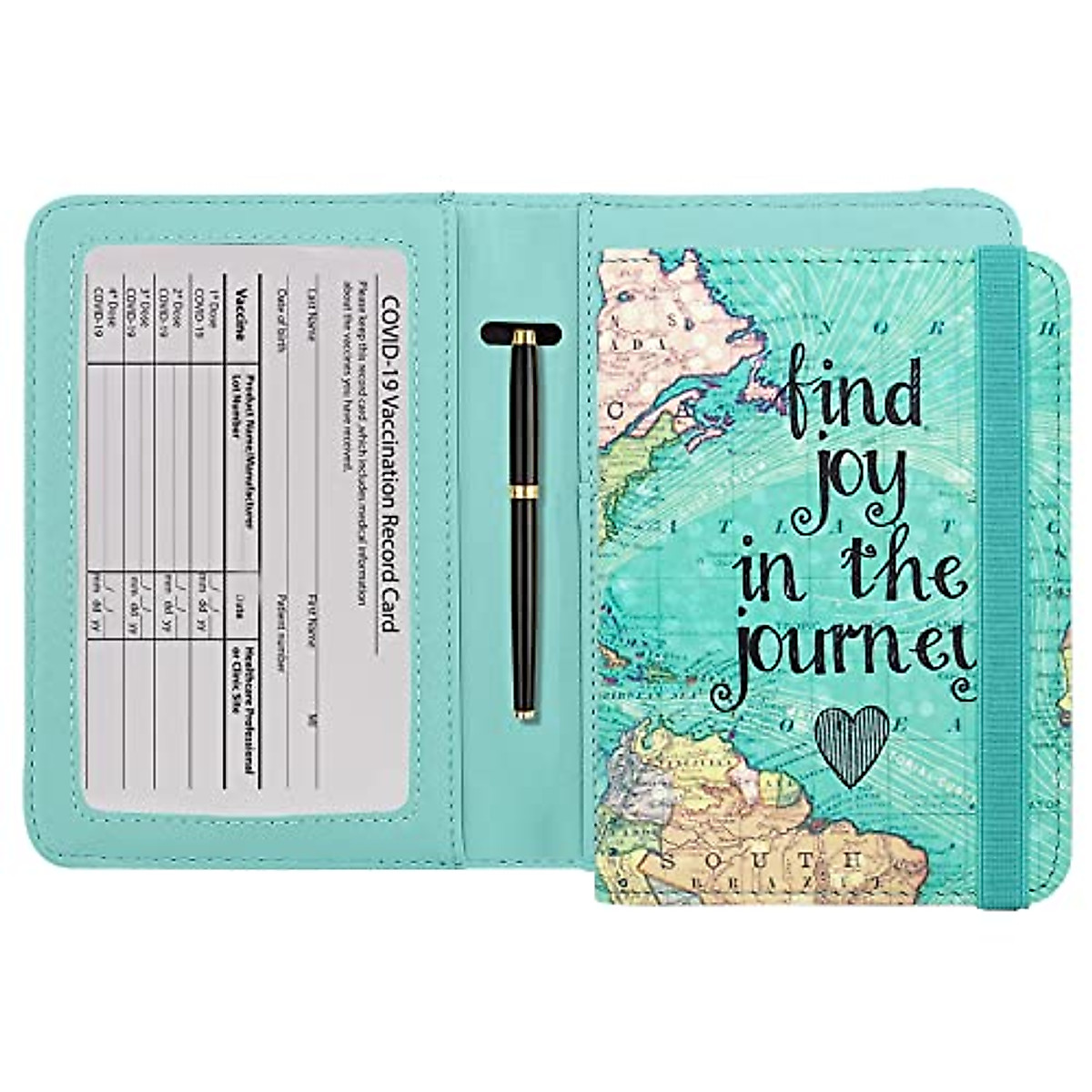 ZOPPEN Passport Holder Wallet, Passport Cover Travel Wallet Women Travel Essentials Accessories Document Organizer Travel Must Haves Rfid Blocking Cover Case for Women and Men, Map