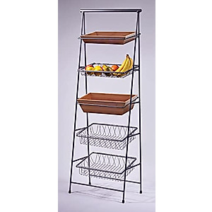 G.E.T. BAMRISERR8 BAMTRY-01 Rectangular 2" Deep Bamboo Serving Tray, 18" x 12"