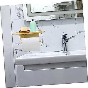 Wall Hangings 1 Set roll Holder Wall Mount Toilet Paper Holder Wall Mount Paper Towel Holders Bath Tissue Paper Towel Hanger Stainless Steel Bronze Toilet Paper Holder Towel Rack
