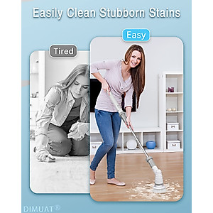 DIMUAT Electric Spin Scrubber, Shower Scrubber for Cleaning, Cordless Grout Power Bathroom Cleaner for Cleaning Tile, Floor, Bathtub