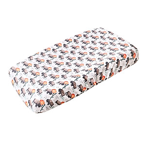 Premium Knit Diaper Changing Pad Cover"Bison" by Copper Pearl